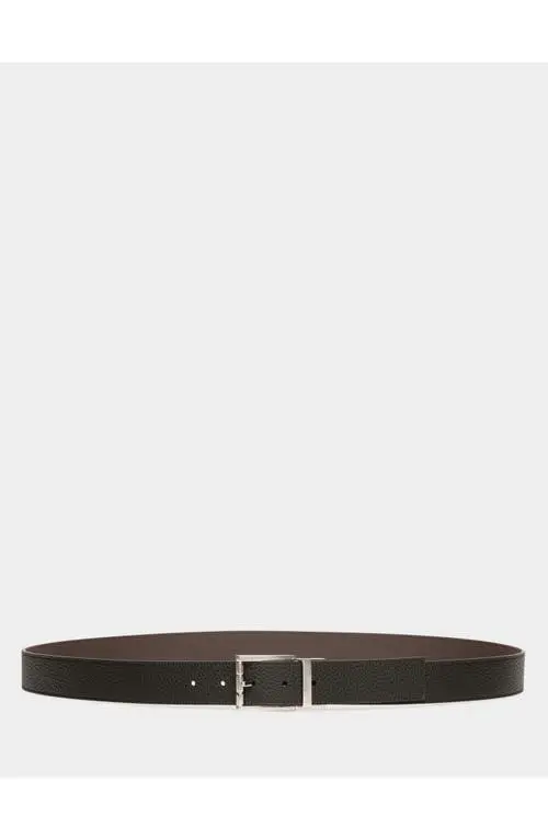 Bally Astory 35mm Reversible And Adjustable Belt In Bovine Leather - Black/ebano+pal