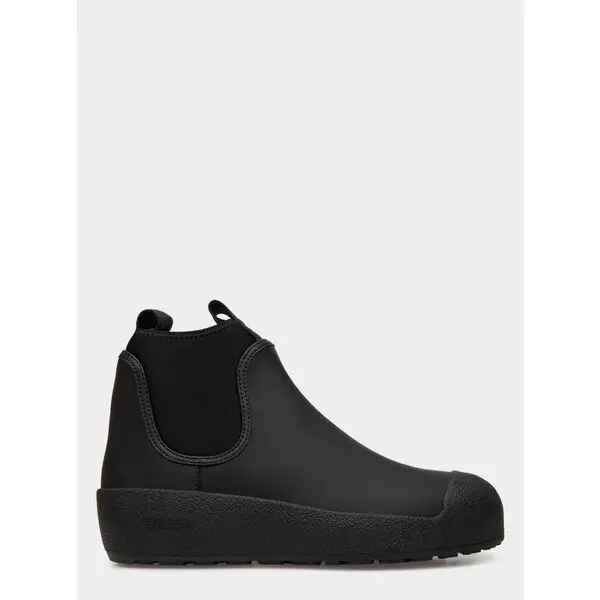 Bally Curling Bootie In Rubberized Leather - Black