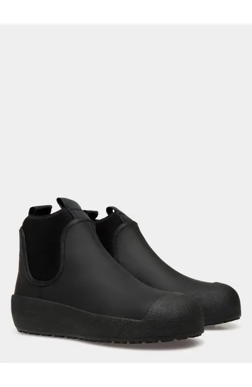 Bally Curling Bootie In Rubberized Leather