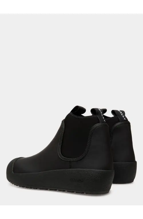Bally Curling Bootie In Rubberized Leather