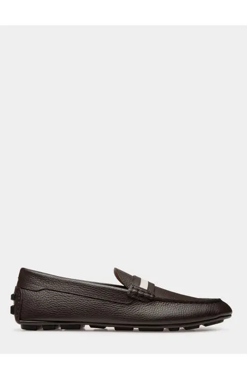 Bally Kerbs Drivers In Leather - Ebano 21
