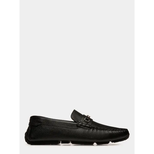 Bally Grained Leather Driver - Black