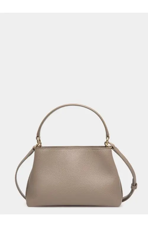 Bally Lock Me Mini Bag In Grained Leather - Brown