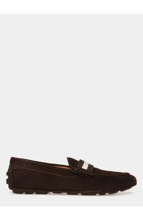 Bally Kerbs Driver In Calf Suede - Ebano 21