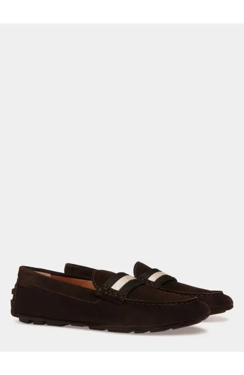 Bally Kerbs Driver In Calf Suede - Ebano 21