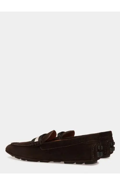 Bally Kerbs Driver In Calf Suede - Ebano 21