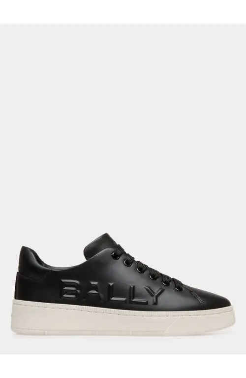 Bally Plain Leather Raise Sneaker - Black