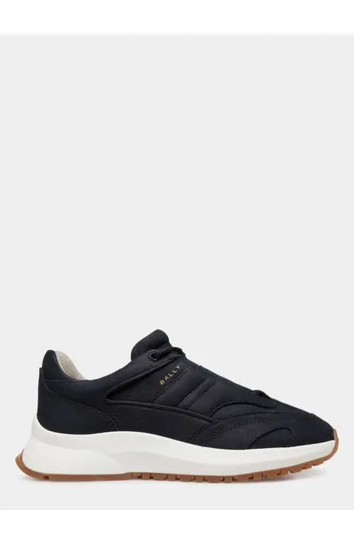 Bally Outline Sneaker In Nubuck Leather - Blue