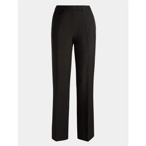 Bally Tailored Straight Leg Pants In Mohair Wool Mix - Black