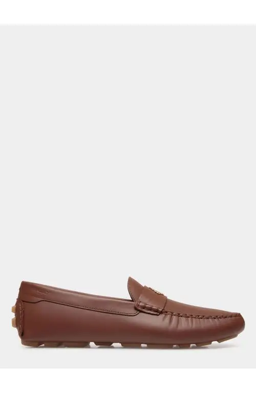 Bally Kerbs Driver In Leather - Brown