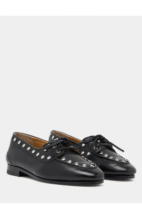 Bally Plume Studded Leather Moccasin