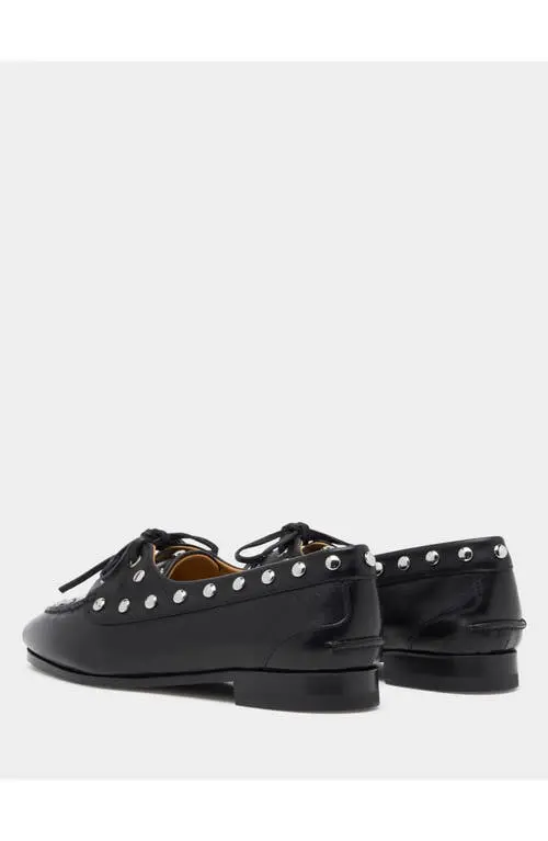 Bally Plume Studded Leather Moccasin