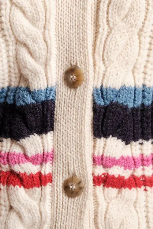 FRANCES VALENTINE Varsity Stripe Cardigan
