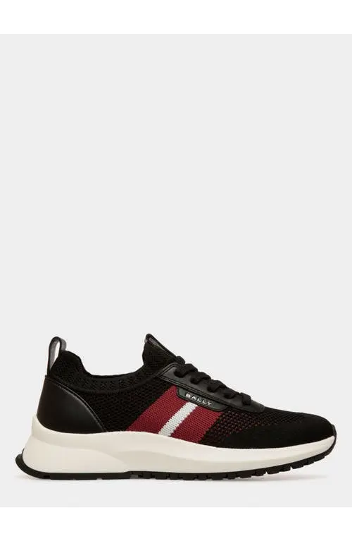 Bally Outline Sneaker In Knit Lined With Leather - Black