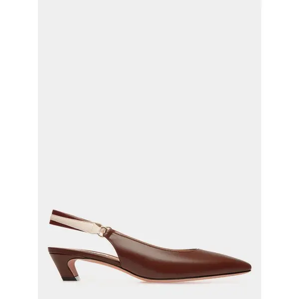 Bally Sylt Slingback Pump In Nappa Leather - Brown