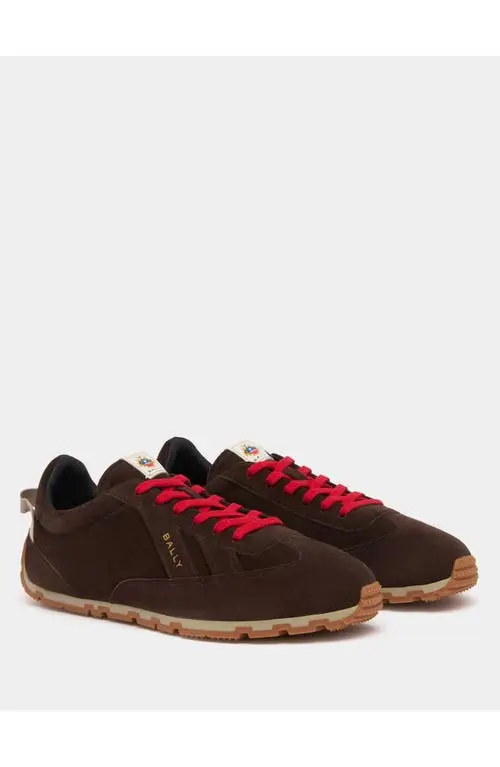 Bally Quarry Sneaker In Suede - Ebano 21