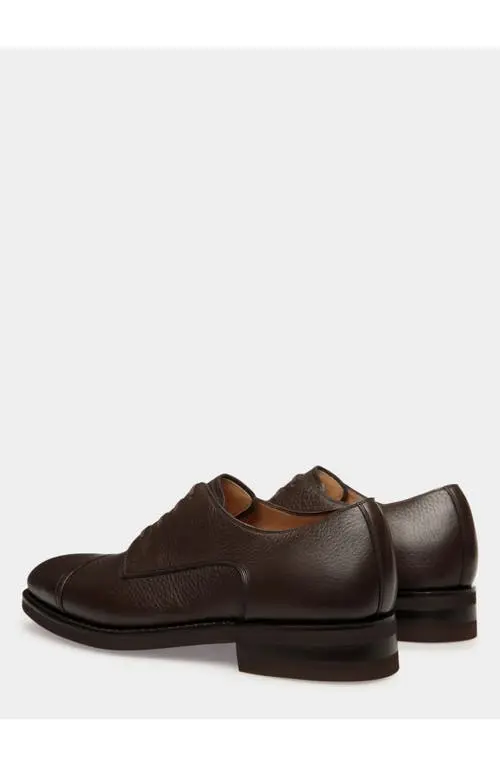 Bally Scribe Un Derby In Deer Leather - Ebano 21