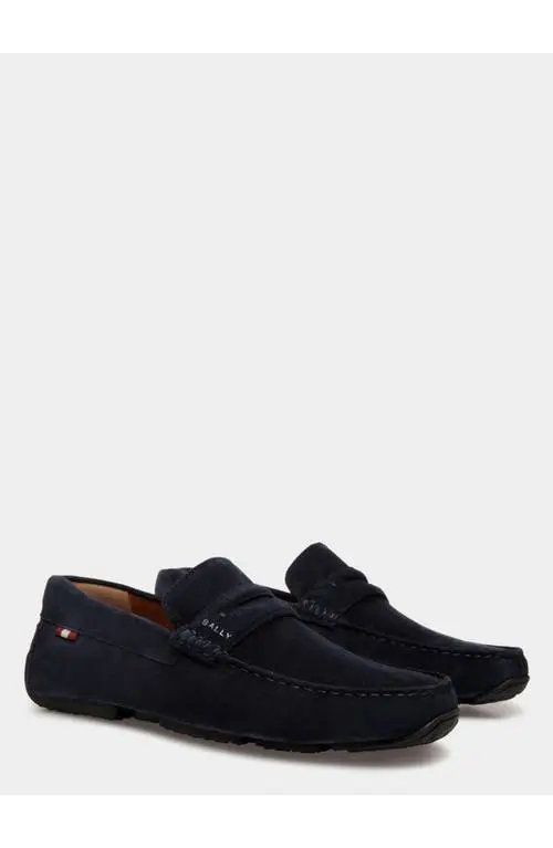Bally Pilot Driver In Calf Suede