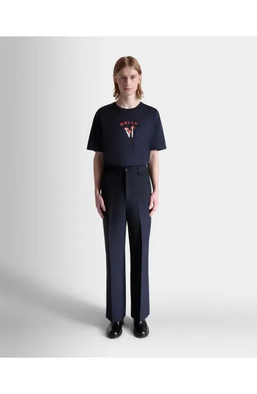 Bally Tailored Wool Blend Pants - Blue