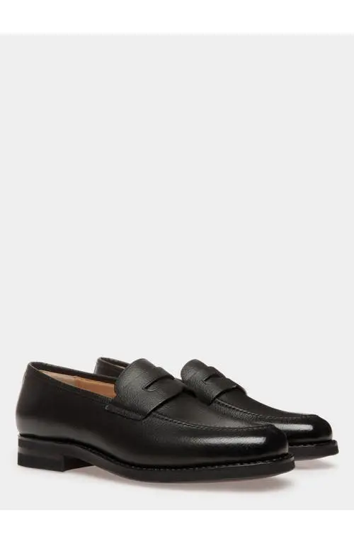 Bally Schoenen Embossed Leather Penny Loafer - Black
