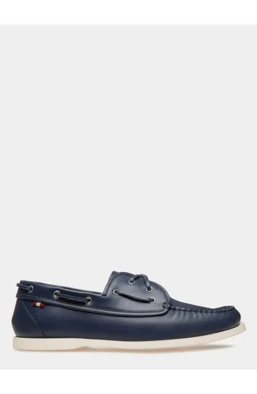 Bally Nelson Loafer In Leather - Blue
