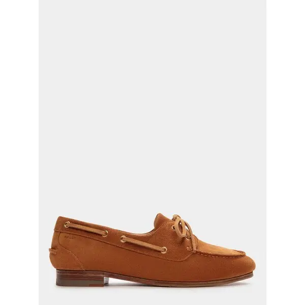 Bally Plume Moccasin In Suede - Deserto 22
