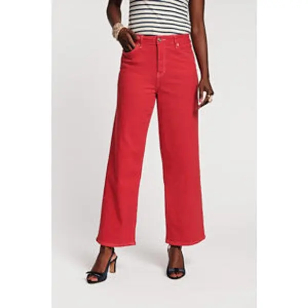 FRANCES VALENTINE Ace Wide Leg Jean - Red
