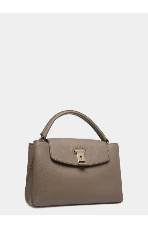 Bally Lock Me Small Top Handle Bag - Brown