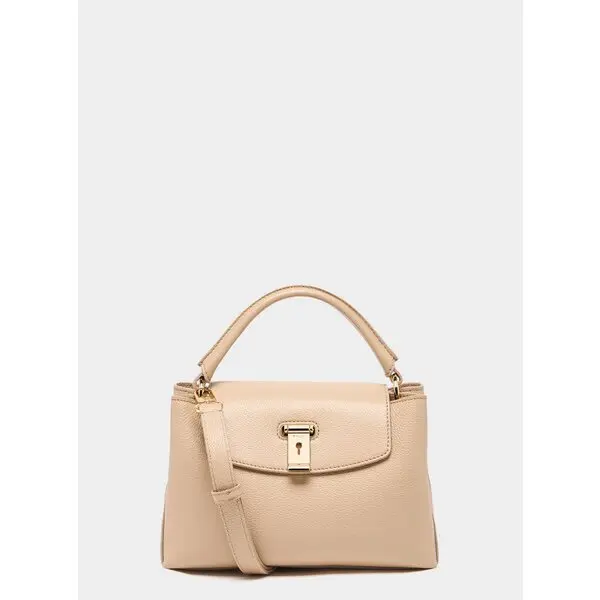 Bally Lock Me Small Top Handle Bag - Sabbia 26+y Gold
