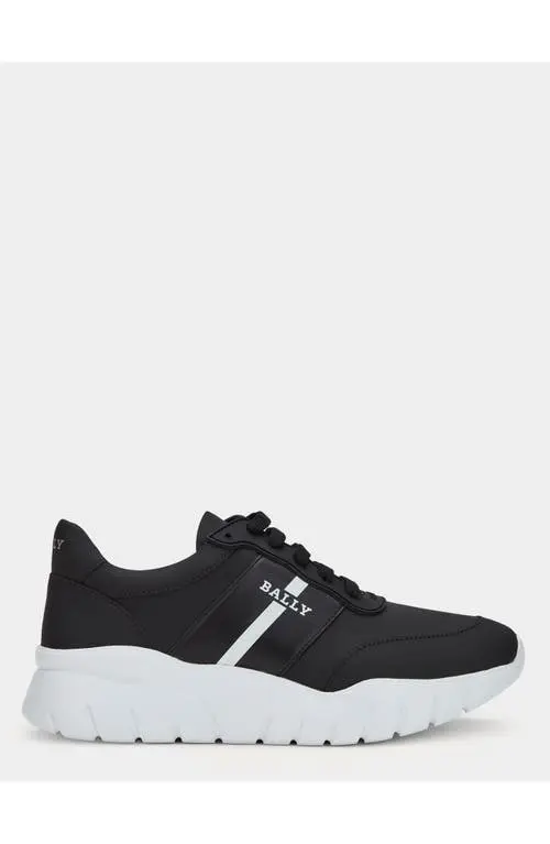 Bally Sneaker In Rubber-coated Leather - Black