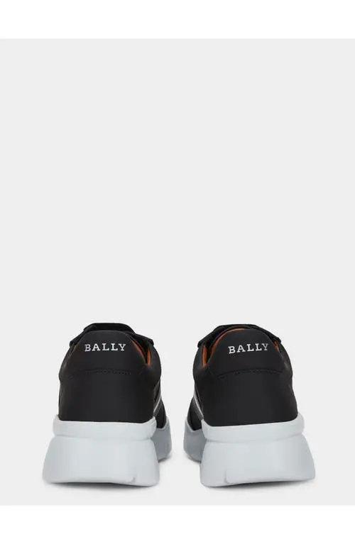Bally Sneaker In Rubber-coated Leather - Black