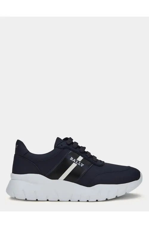 Bally Sneaker In Rubber-coated Leather - Blue