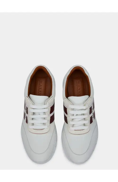 Bally Sneaker In Rubber-coated Leather - White