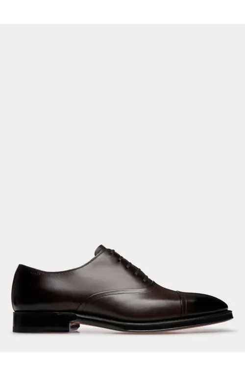 Bally Scribe Oxford In Leather - Ebano 21
