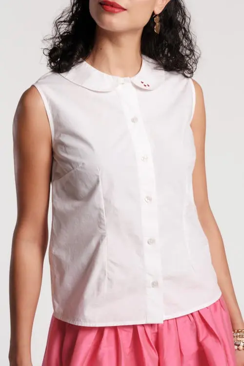 FRANCES VALENTINE Louise Heart Collar Top