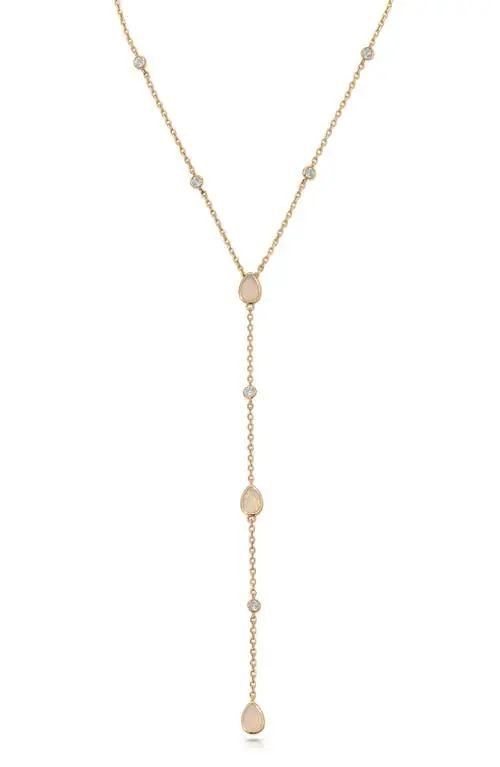 Ettika Dewdrop Y-necklace - Opal