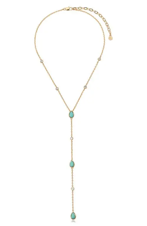 Ettika Dewdrop Y-necklace - Turquoise