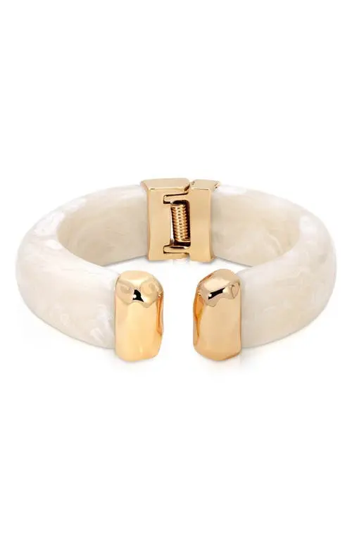 Ettika Carved Relic Cuff Bracelet - Bone