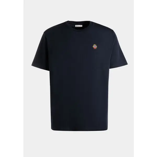 Bally T-shirt With A Crest Logo - Blue