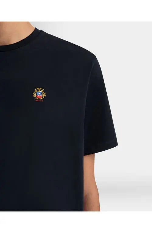 Bally T-shirt With A Crest Logo - Blue