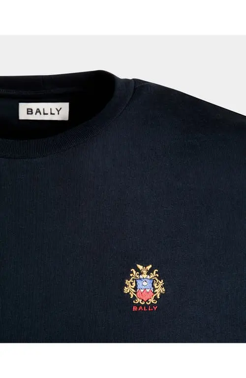Bally T-shirt With A Crest Logo - Blue