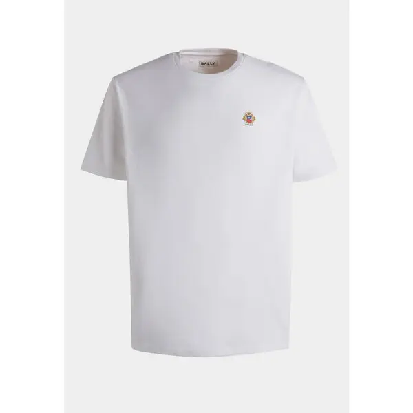 Bally T-shirt With A Crest Logo - White
