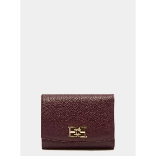 Bally Wallet In Dark Bordeaux Grained Leather - Red