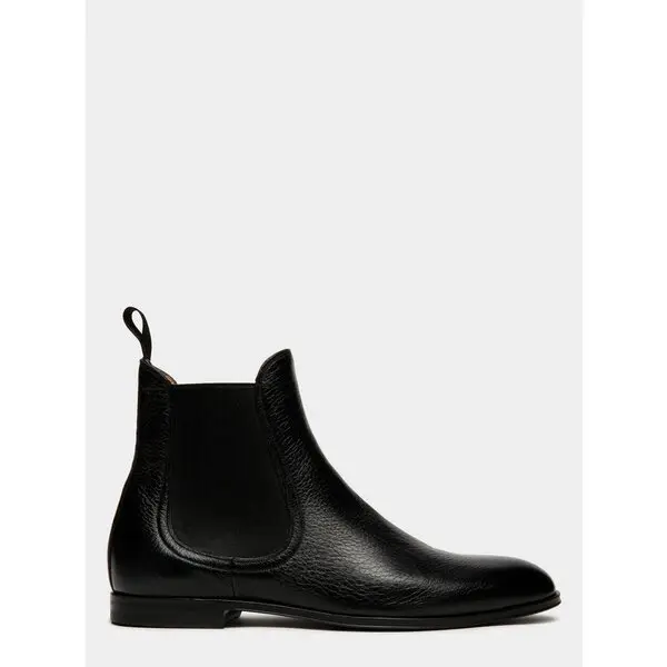 Bally Westminster Bootie In Deer Leather - Black