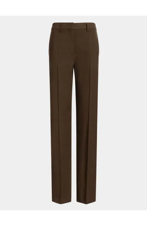 Bally Straight-leg Pants In Fluid Gabardine - Green