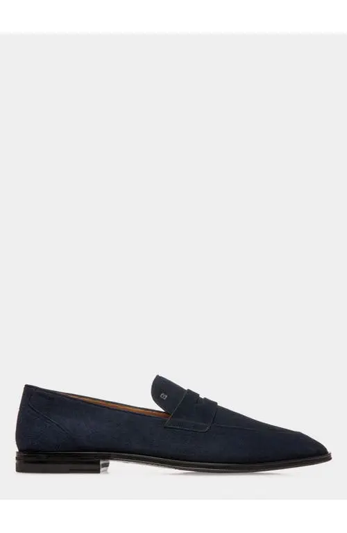 Bally Westminster Loafer In Suede Leather - Blue