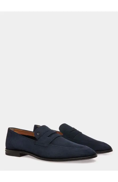 Bally Westminster Loafer In Suede Leather - Blue