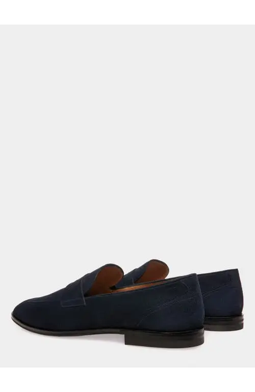 Bally Westminster Loafer In Suede Leather - Blue