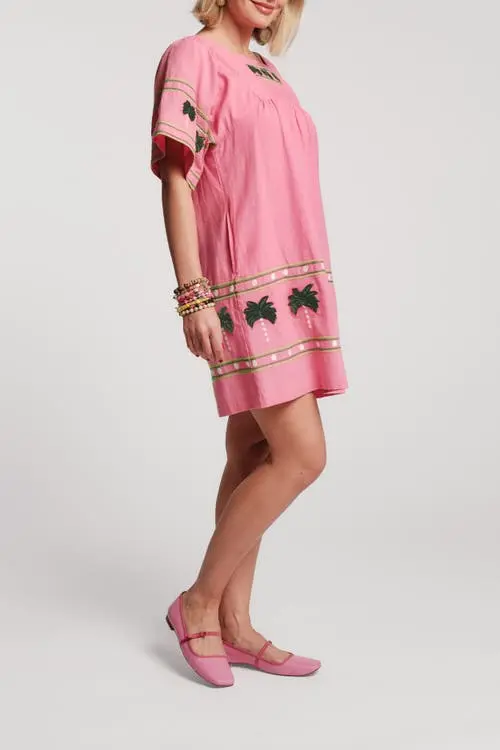 FRANCES VALENTINE Picnic Mini Dress - Pink/multi
