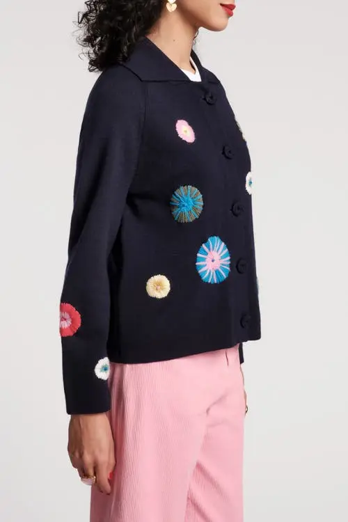FRANCES VALENTINE Bon Bon Embroidered Cardigan